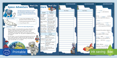 Mad Libs Alien Adventure