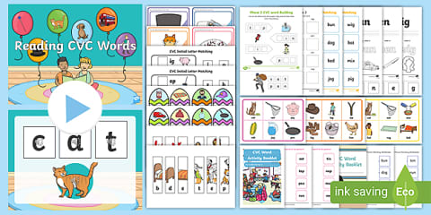 아에이오우 단모음 학습지팩 | CVC Short Vowel Worksheet Pack