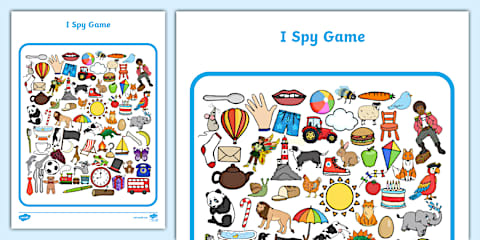 I Spy with My Little Eye Educational Game Worksheet
