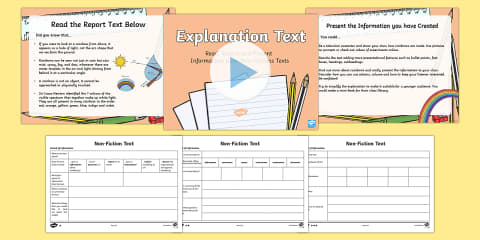 Y4 Information Texts: Explanation Model/Example Text