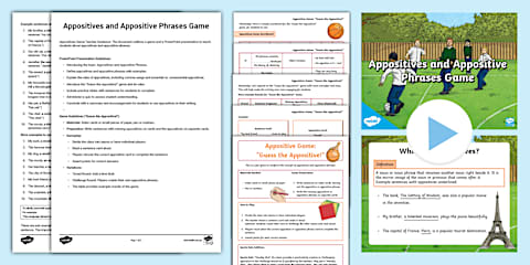 Add the Appositive Sentence Building Activity