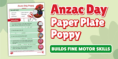 Tissue Paper Poppy Remembrance Day Craft Instructions