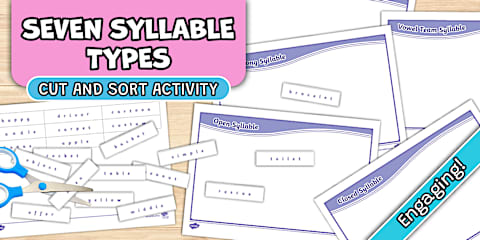 Multisyllabic Words Worksheet (Differentiated)
