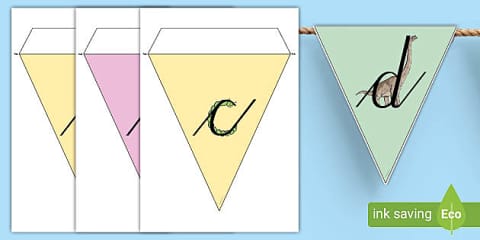 SA Cursive Letters Chart - Printable
