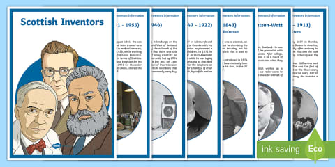 Scottish Innovations Timeline of Famous Scottish People Activity Sheet