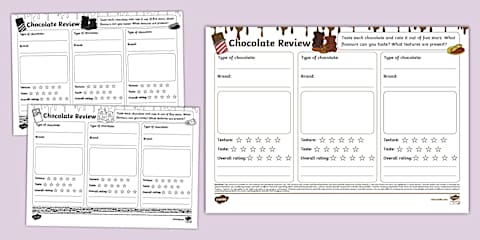KS2 Chocolate Poem Template