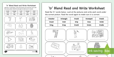 'sw' Blend Read and Write Worksheet
