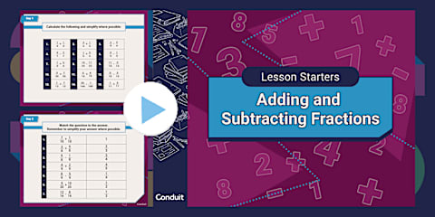 Adding and Subtracting Fractions Matching Game