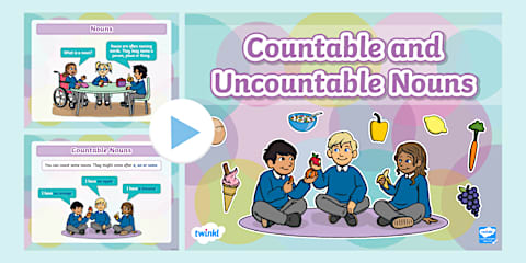 Countable and Uncountable Nouns Interactive Sorting Game