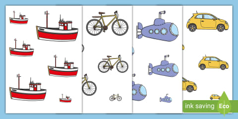 2D Shape Transport Picture Pack