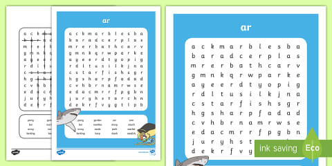 Find and Write the ar Words Differentiated Worksheet Pack