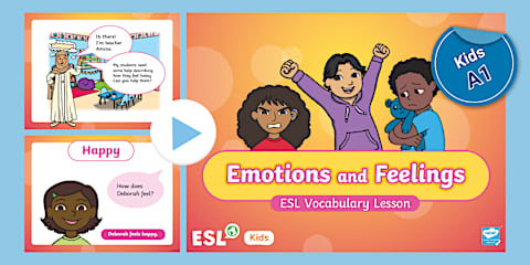 ESL Emotions and Feelings Lesson [Kids, A1-A2]