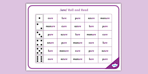 Phase 3 /ear/ Phoneme Roll and Read Mat