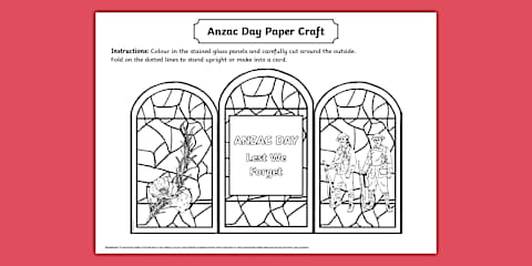 Anzac Day Cut and Write Activity