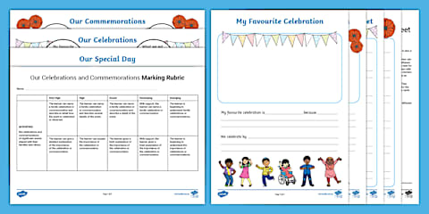 Year 3 HASS History Australia's Celebrations and Commemorations Unit Pack 1