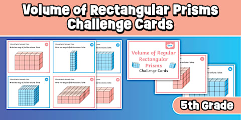 Volume of Right Rectangular Prisms Challenge Cards