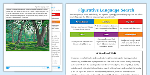 KS2 Figuring Out Figurative Language Techniques: Metaphors Activity Pack