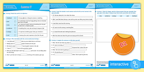 ESL Curriculum Level 14 Lesson 3 Interactive Activity Sheet