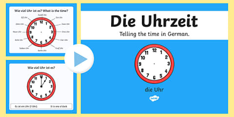 Telling the Time in German Loop Cards