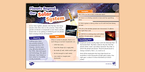 Our Solar System Reading Comprehension (Ages 5 - 6)