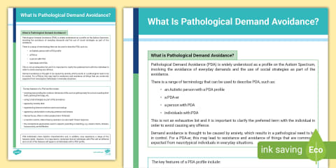 PDA Adaptation | PANDA Approach | PDA Society and Twinkl