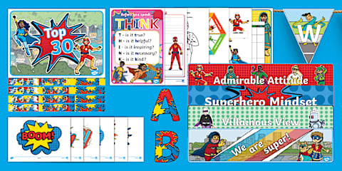 Superhero Alphabet Display Letters
