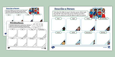 Adjectives For Describing a Character Poster