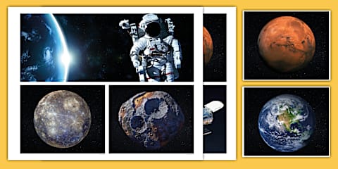 Space Small World Photo Banner and Cut-Outs