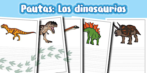 Tarjetas de vocabulario: Los dinosaurios
