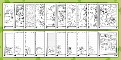 St. Patrick's Day Shamrock Mindfulness Coloring Sheet