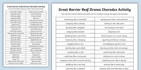 Australian Outback Charades Activity