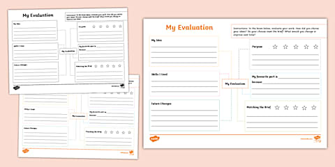My Art Reflection Self Assessment Sheet