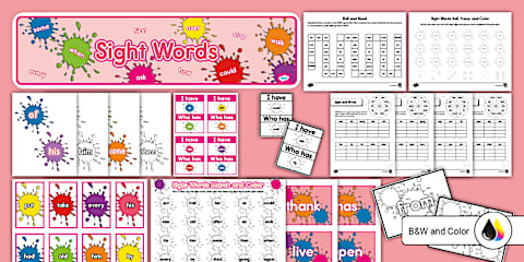 First Grade Sight Words Interactive Matching Game