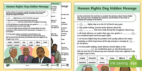 Grade 9 History The Universal Declaration of Human Rights Summary and ...