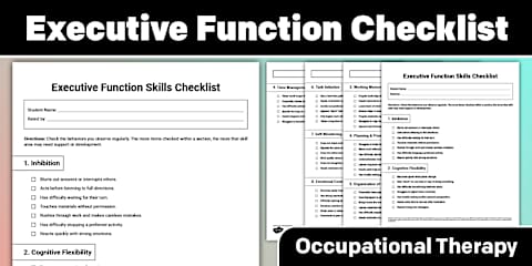 Stop, Plan, Go: Executive Function Visual Poster for OT