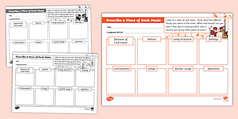 Listening to & Appreciating Music - Evaluation Sheets - KS2