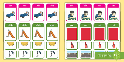Three Syllable Final 'D 'Sound Word Cards