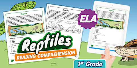 Reptiles Word Search for K-2nd Grade