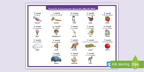 French Phonics: Vowel Sounds Word Mat