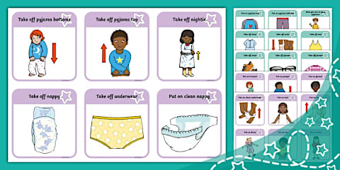 Getting Dressed Visual Support Display Poster