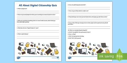 First Grade All About Digital Citizenship Reading Passage Comprehension ...