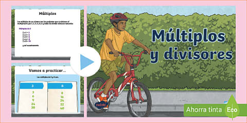 póster factores divisores múltiplos divisor factor múltiplo
