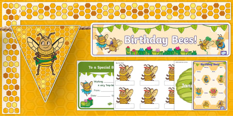 Back To School Bee-Themed Resource Pack