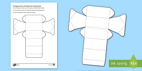 Rectangular Prism 3D Object Net Worksheet