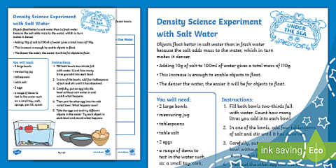 Freezing Salt Water Science Experiment