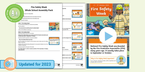 Kindergarten: 10 Fire Safety Rules PowerPoint & Google Slides