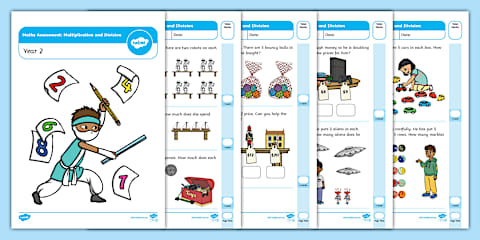 Year 2 Maths Multiplication and Division Learning Activity Book