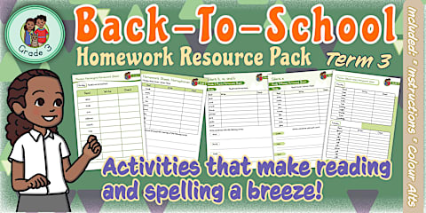 Grade 3 Phonics - Term 1 - Homework - Resource Pack (CAPS Aligned)