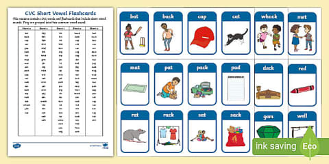 아에이오우 단모음 학습지팩 | CVC Short Vowel Worksheet Pack