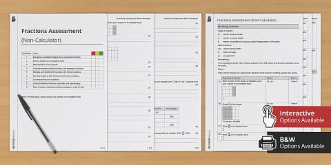 Converting between Fractions, Decimals and Percentages Assessment Pack